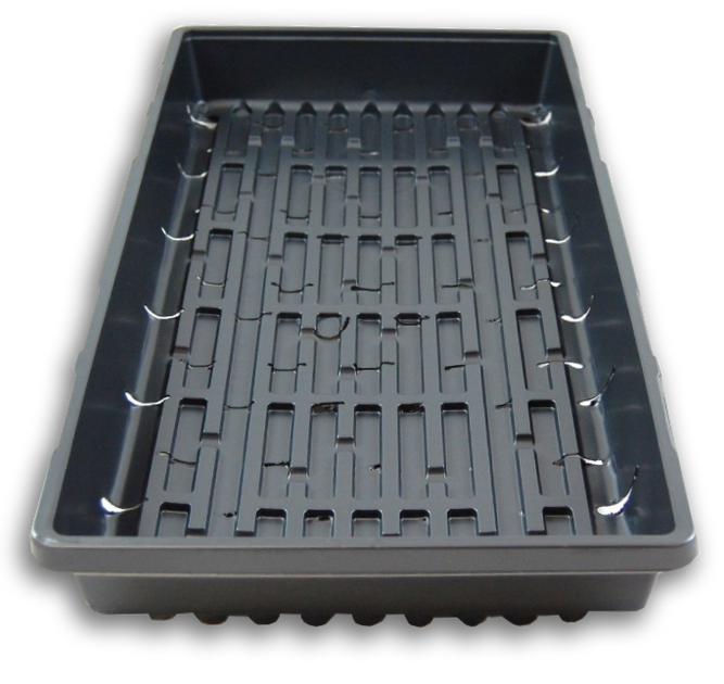 Large Flat Black Plastic Reuseable Jiffy Seed Tray | Seeds For Africa